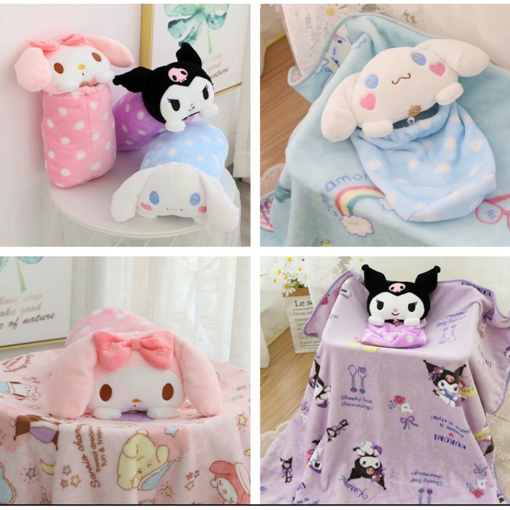 Jual Balmut (Boneka Kantong + Selimut) My Melody Kuromi Cinnamoroll Indonesia|Shopee Indonesia