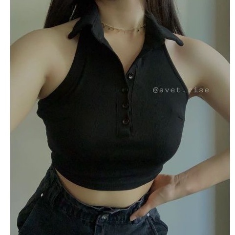 Jual Ely Top/baju model halter neck/backless | Shopee Indonesia