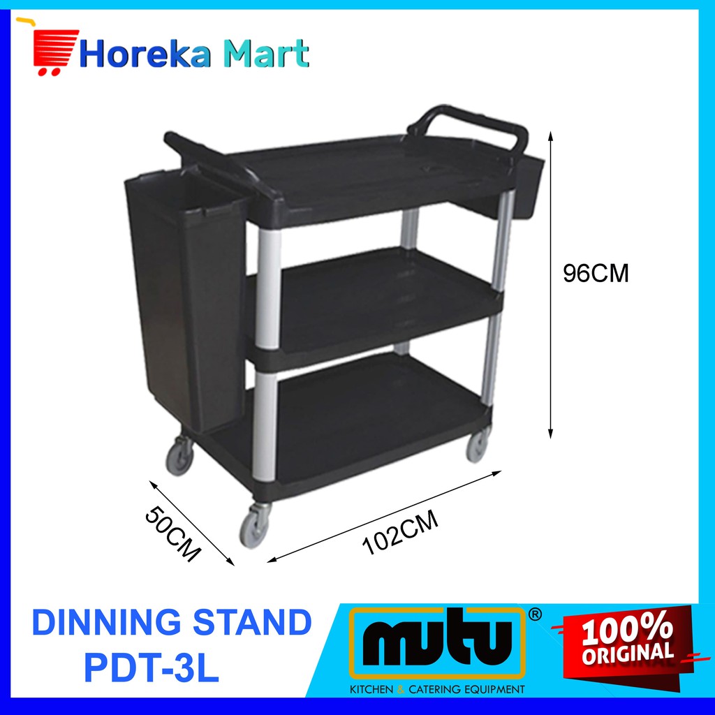 Jual Troli Plastik Pengumpul Piring Collect Bin PVC PDT-3L | Shopee ...