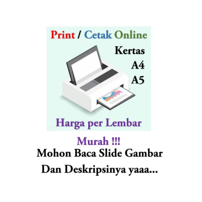 Jual Jasa Print / Cetak Online Kertas A4 dan A5 Murah | Shopee Indonesia