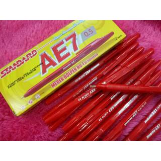 Jual (BELI12=GROSIR) Pulpen Standard Merah AE7 ORIGINAL 100% Indonesia ...