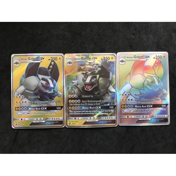 Jual Kartu Pokemon TCG Sun&Moon Alolan Golem GX FULLSET (3 kartu ...