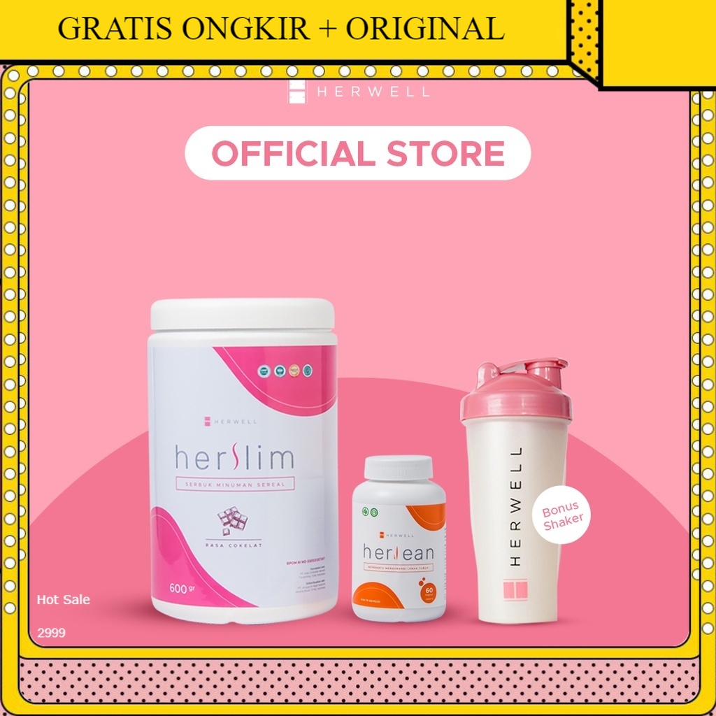 Jual Herwell Paket Awet Kenyang Herslim + Herlean BPOM HALAL HERWEL HER ...