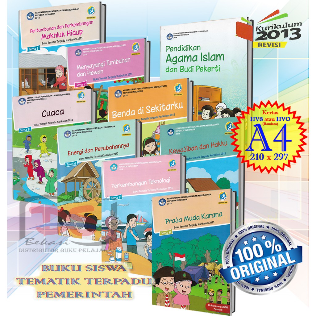 Jual Buku Siswa Kelas 3 SD Tematik Terpadu K13 Revisi 2018 | Shopee Indonesia
