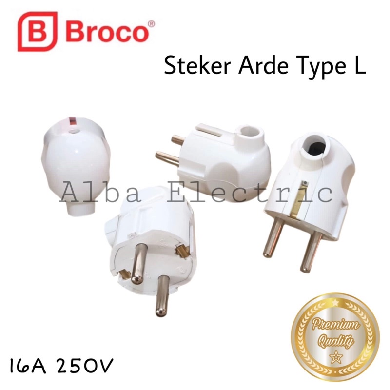 Jual Steker Arde Type L Broco 13312 Colokan model L Broco Kepala ...