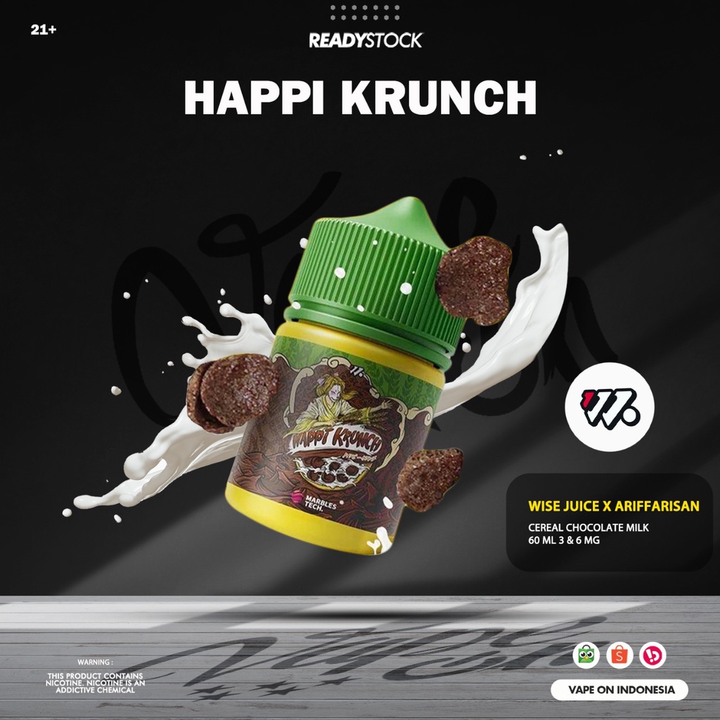 Jual HAPPY KRUNCH LIQUID CHOCOLATE MILK CEREAL 60ML LIQUID Indonesia ...