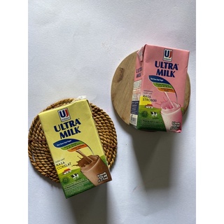 Jual SUSU ULTRA MILK MINI 125ml SUSU UHT RASA COKELAT DAN STROBERI | Shopee Indonesia