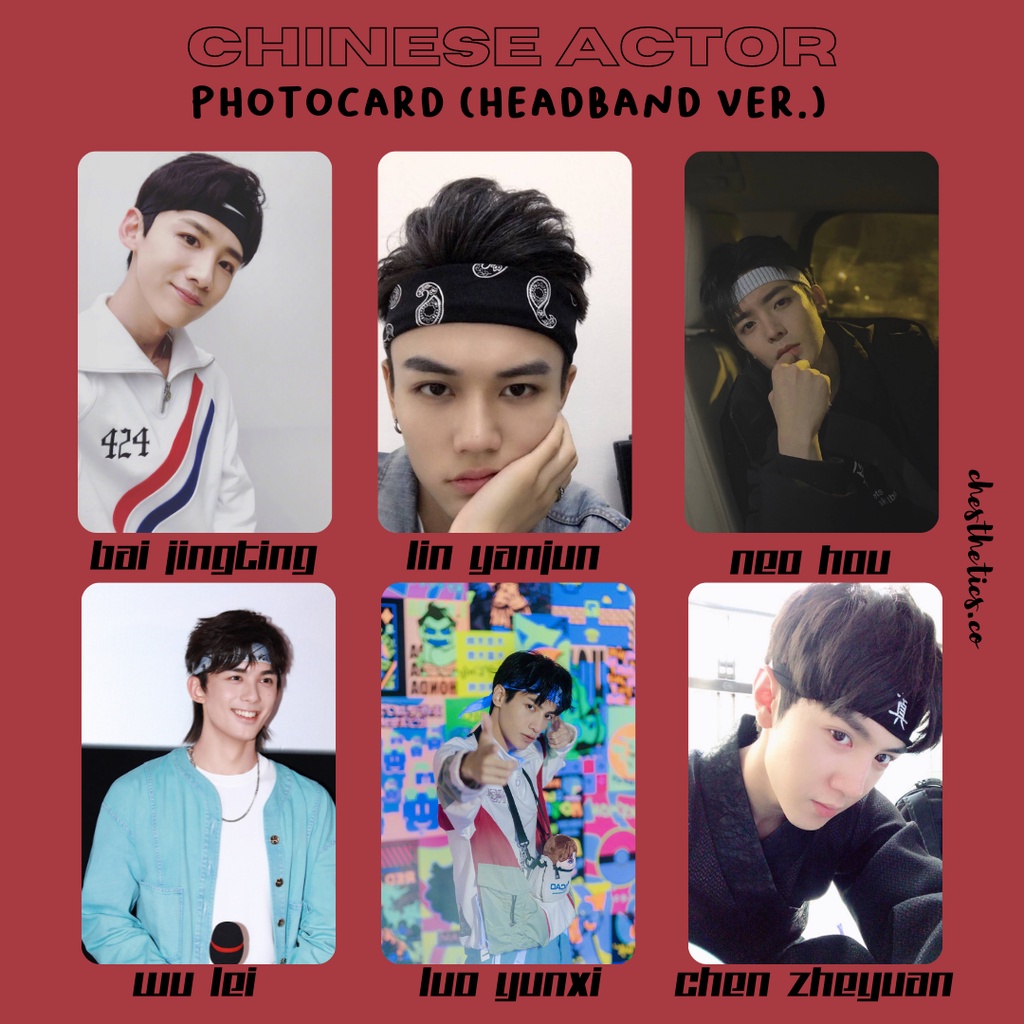 Jual Aktor China Actor Headband Ver. Photocard (Bai Jingting Lin Yanjun ...