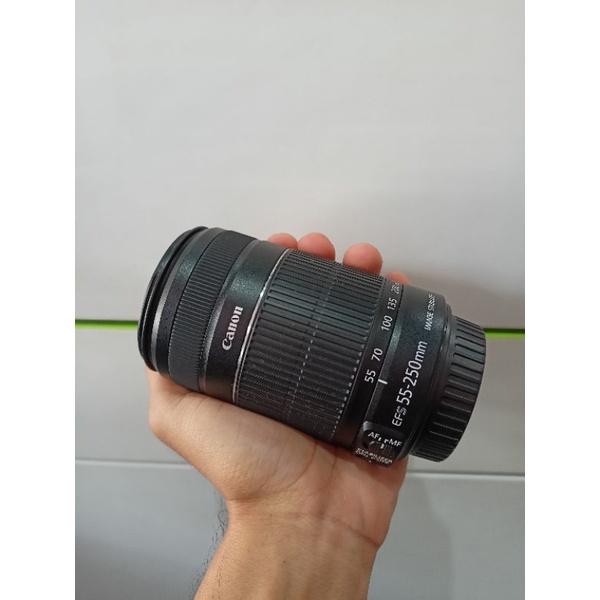 Jual Tele Canon 55-250mm is II fisik likenew harga murah | Shopee Indonesia