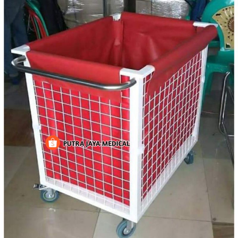 Jual trolley loundry single kotor / troli londri / troli linen 1 bag ...