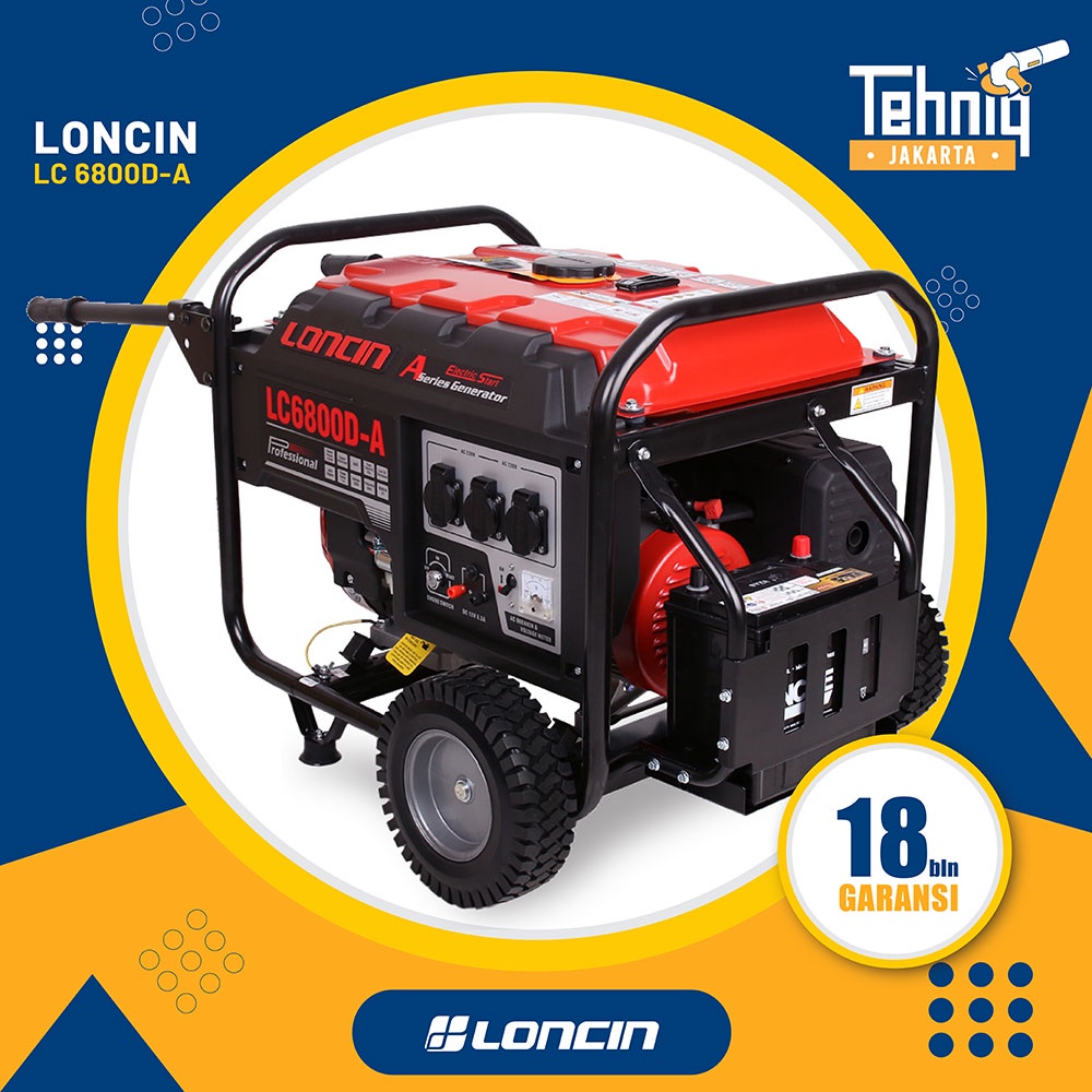 Jual Generator Genset Listrik Bensin LONCIN LC 6800D-A Digital Series ...