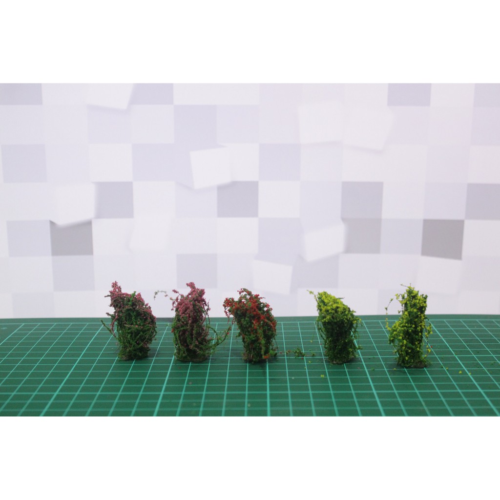 Jual SEMAK BUNGA BERWARNA TINGGI 40 MM DIORAMA MAKET MINIATURE | Shopee ...