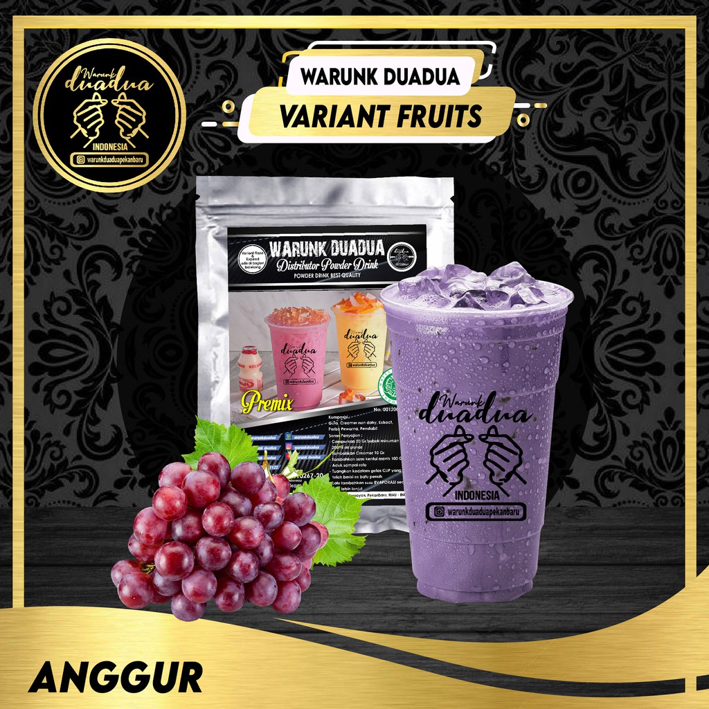 Jual ANGGUR 1kg / Bubuk Minuman Premix Rasa Anggur Powder Drink 1kg ...