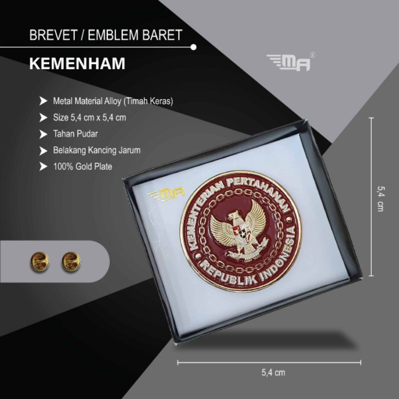 Jual EMBLEM KEMENHAM TERBARU Emblem Kemenham Brevet Baret Kemhan ...