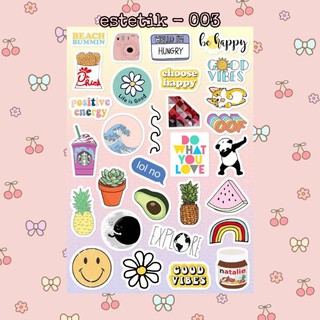 Jual Sticker Aesthetic estetik stiker aestetik stiker custom | Shopee ...