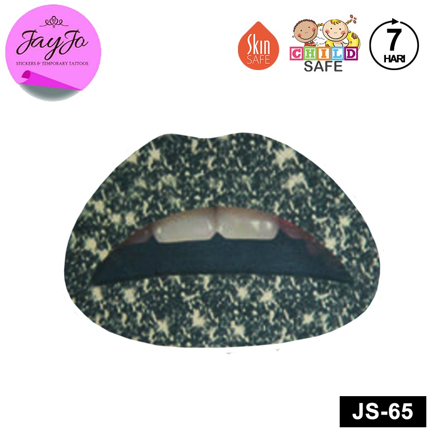 Jual JS-65 Lip Sticker Temporary Tattoo/ Lip Stickers / Lip Tattoo ...