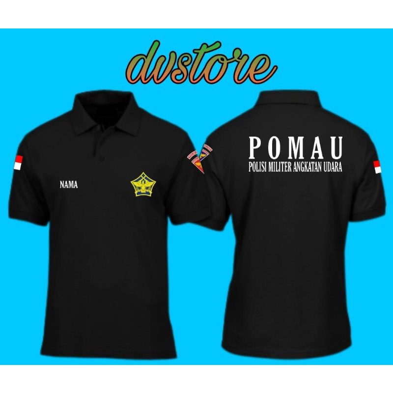Jual Kaos POM AU//Kaos Polis Militer Angkatan Udara//Kaos Kerah//Kaos ...