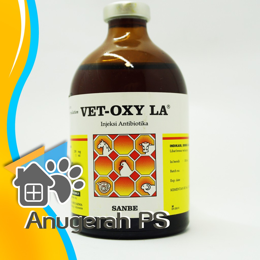 Antibiotik Hewan Injeksi Oxytetracyclin Vet Oxy LA Sanbe 100 ML ...