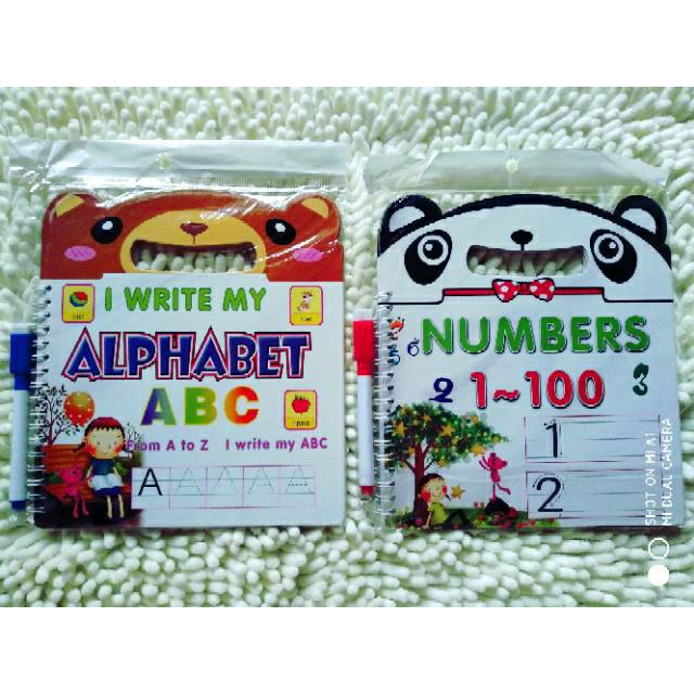 Jual Wipe & clean activity book (buku belajar menulis huruf & angka ...