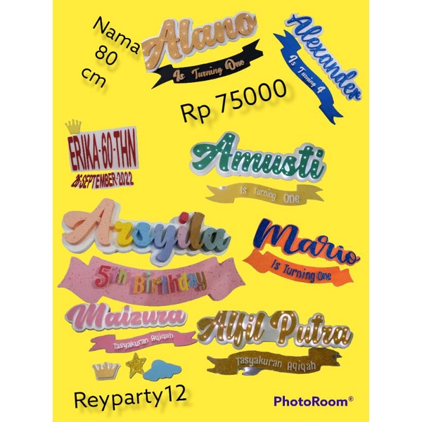 Jual NAMA STYROFOAM UK 80 CM+ PITA | Shopee Indonesia