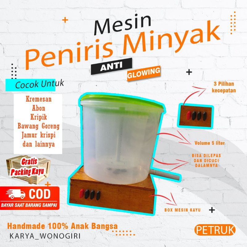 Jual "PETRUK"Mesin peniris minyak( spiner alat pengering/penyaring ...