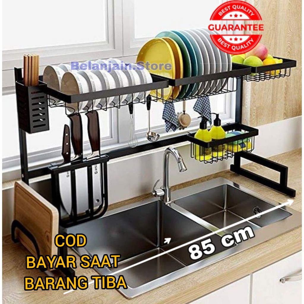 Jual Rak Piring Wastafel Rak Dapur Tempat piring Sendok Mangkuk Talenan ...