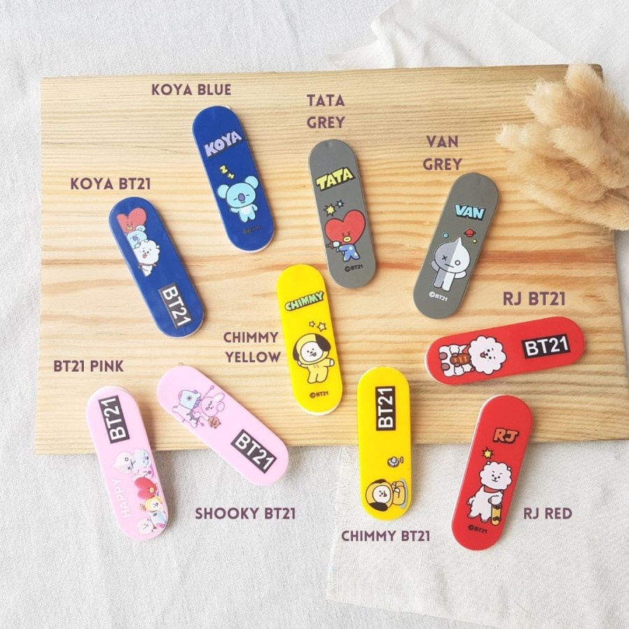 Jual PHONE HOLDER BTS BT21 HOLDER PHONE STICK PHONE HOLDER KPOP BT21 ...