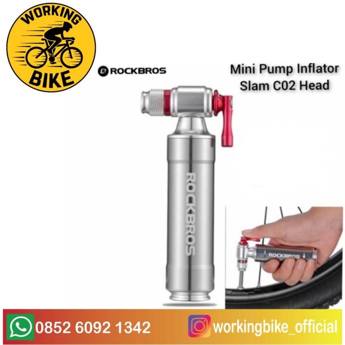 Jual Pompa Rockbros Slam - Co2 Head Bicyle Mini Pump Pompa Co2 Inflator ...