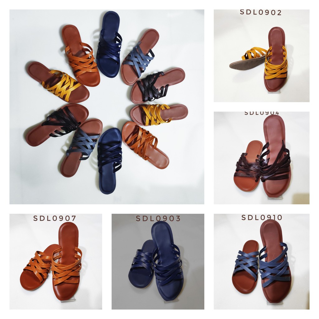 Sandal kulit wanita dengan sol tipis | Shopee Indonesia