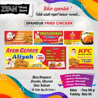 Jual SPANDUK BANNER FRIED CHICKEN | Shopee Indonesia