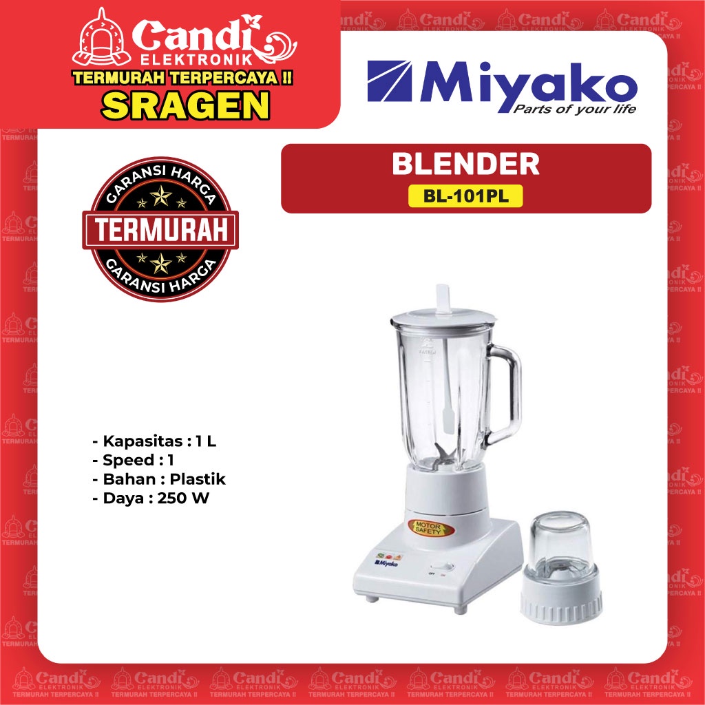Jual BLENDER MIYAKO BLENDER 2 IN 1 -101 PL | Shopee Indonesia