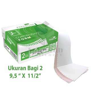 Jual Kertas Continuous Form Paperline 9,5 x 11 K2 W Full 2 PLY NCR / 9 ...