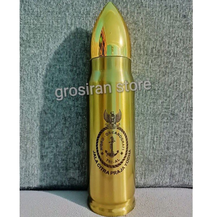 Jual botol termos Tumbler peluru gold jala citra praja yodha TNI Al ...