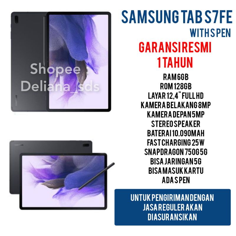 Jual Samsung Tab S7 Fe With S Pen Garansi Resmi 1 Tahun Sein Samsung ...