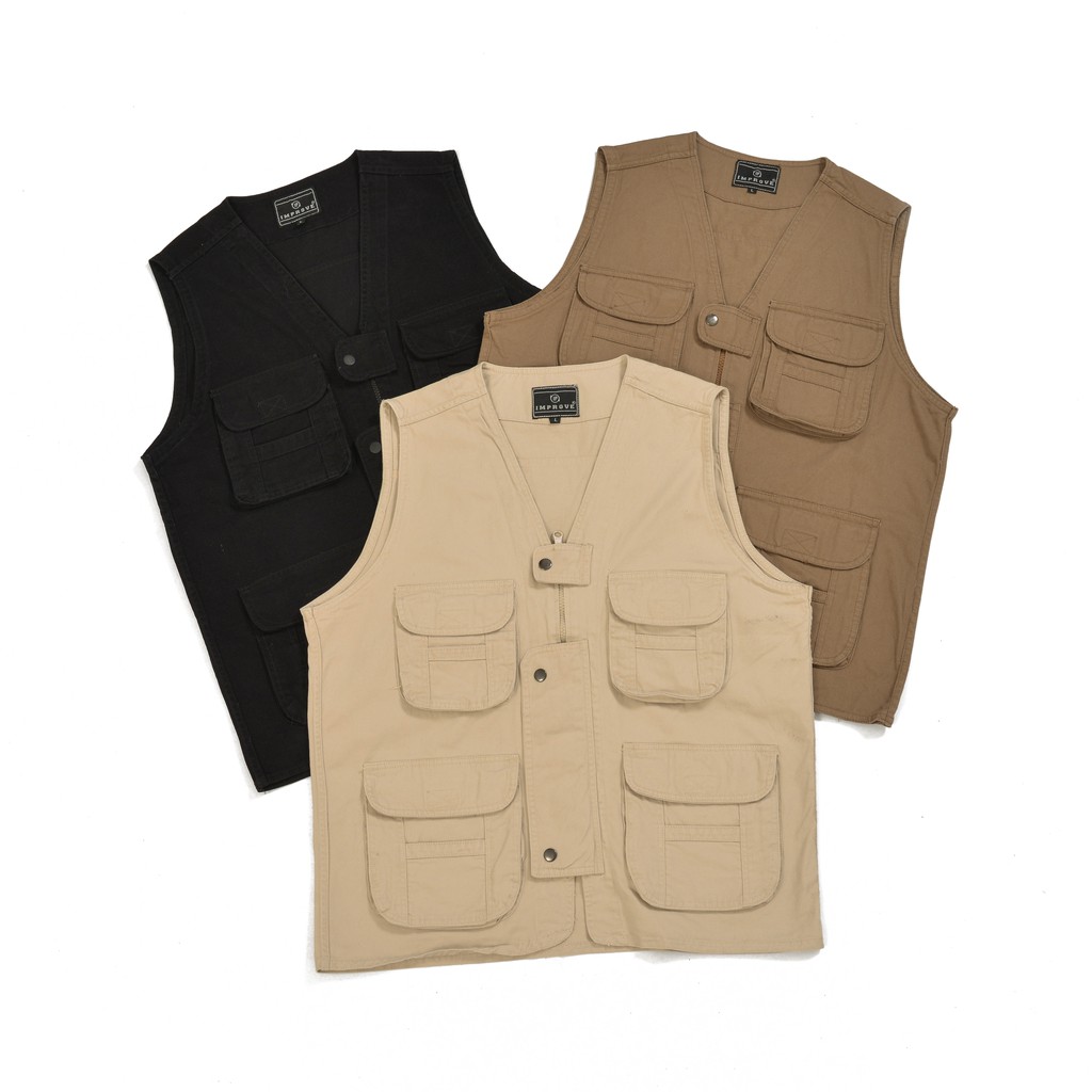 Jual Rompi Kanvas Pria Lapangan Sosial Wartawan Tactical Outdoor Rompi ...