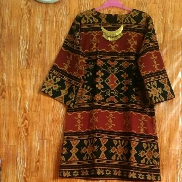 Dress tenun motif rote | Shopee Indonesia