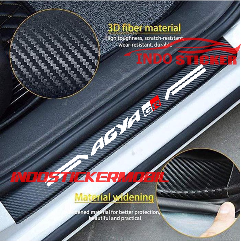 Jual STICKER MOBIL AGYA GR 4PCS STICKER KARBON 3D PELINDUNG PIJAKAN ...