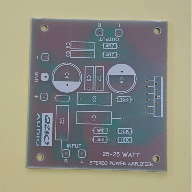 Jual PCB Power TDA7265 2X25Watt stereo Amplifier bahan Fiberglass ...