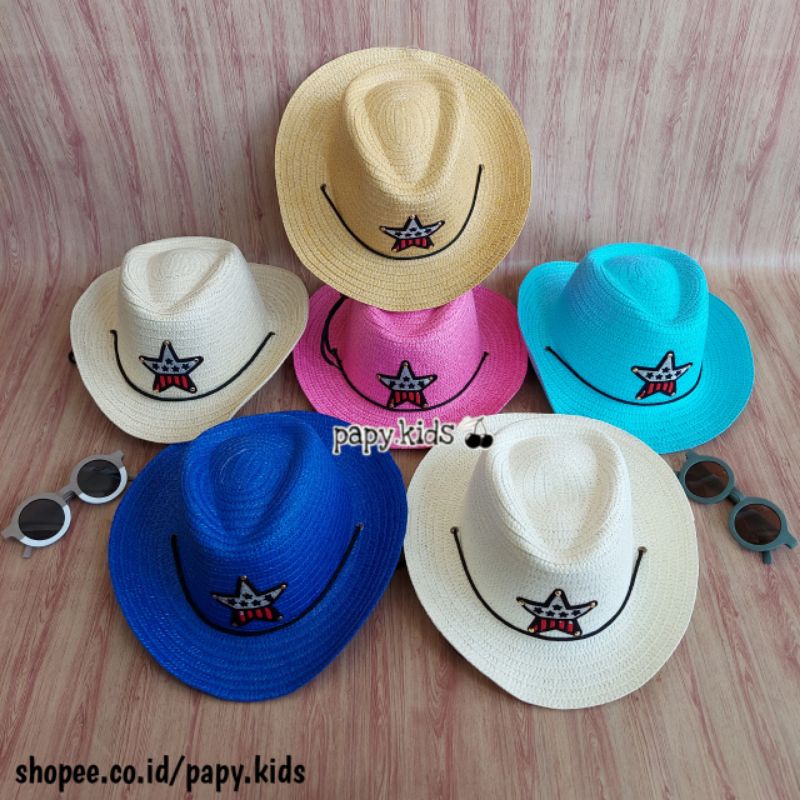 Jual Topi cowboy star anak C10 / Topi anak import / Topi berkuda anak ...