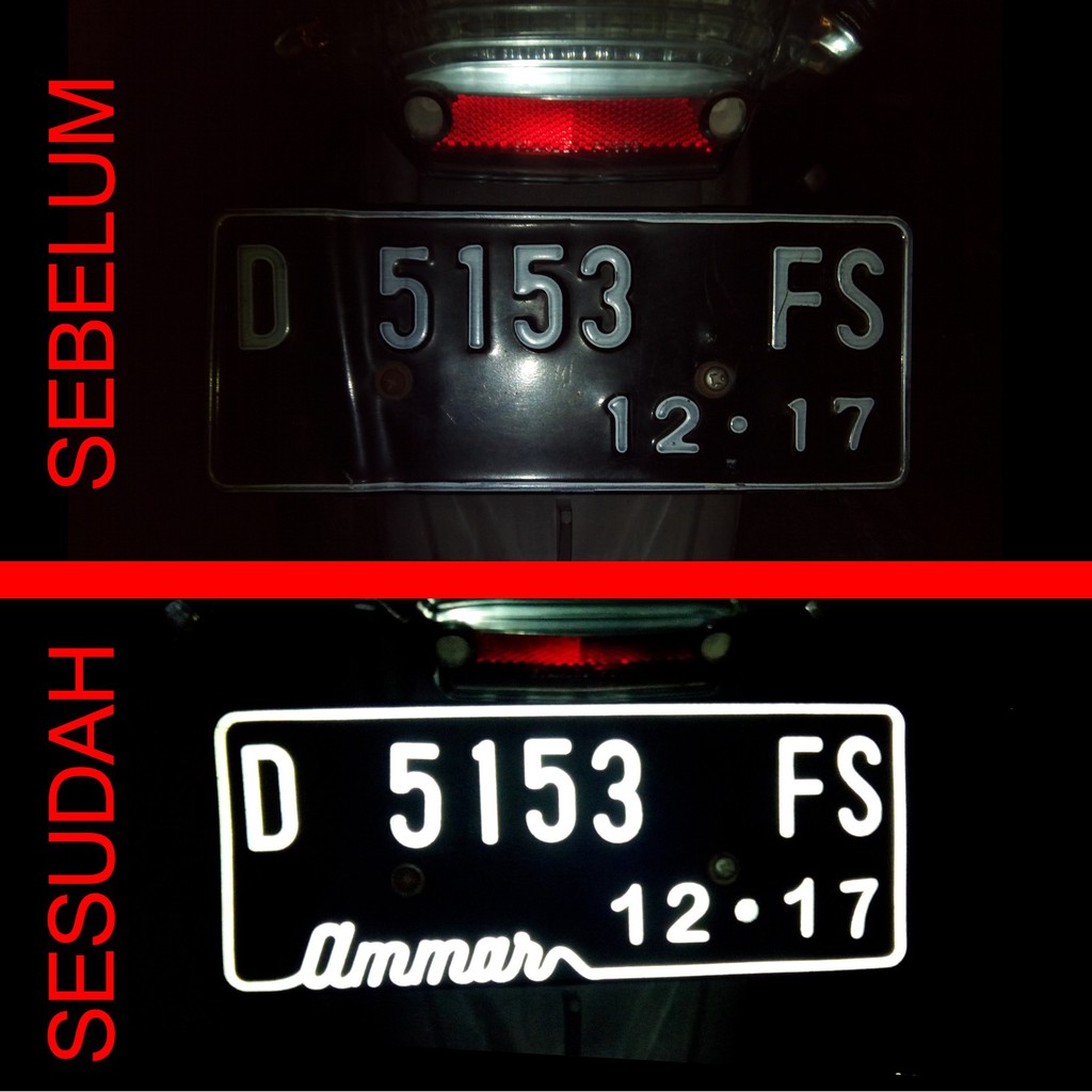 Jual Sticker Cutting Skotlet Nopol Plat Plate Nomor MOTOR TNKB + Nama ...
