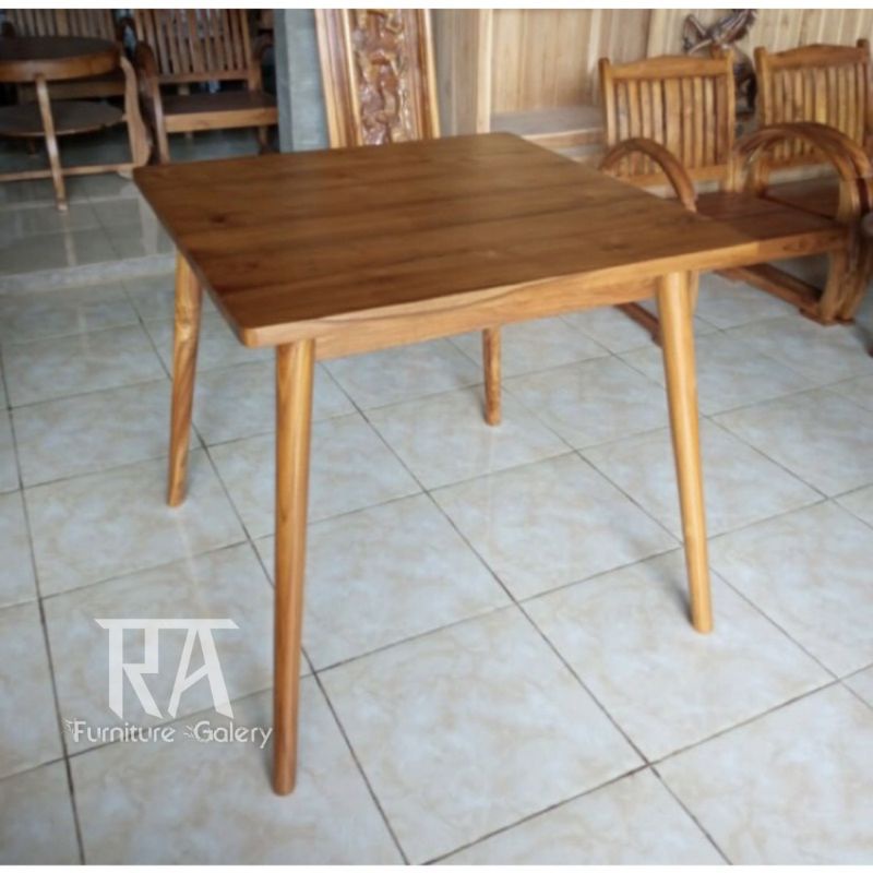 Jual MEJA CAFE MINIMALIS KAYU JATI FINISHING Indonesia|Shopee Indonesia