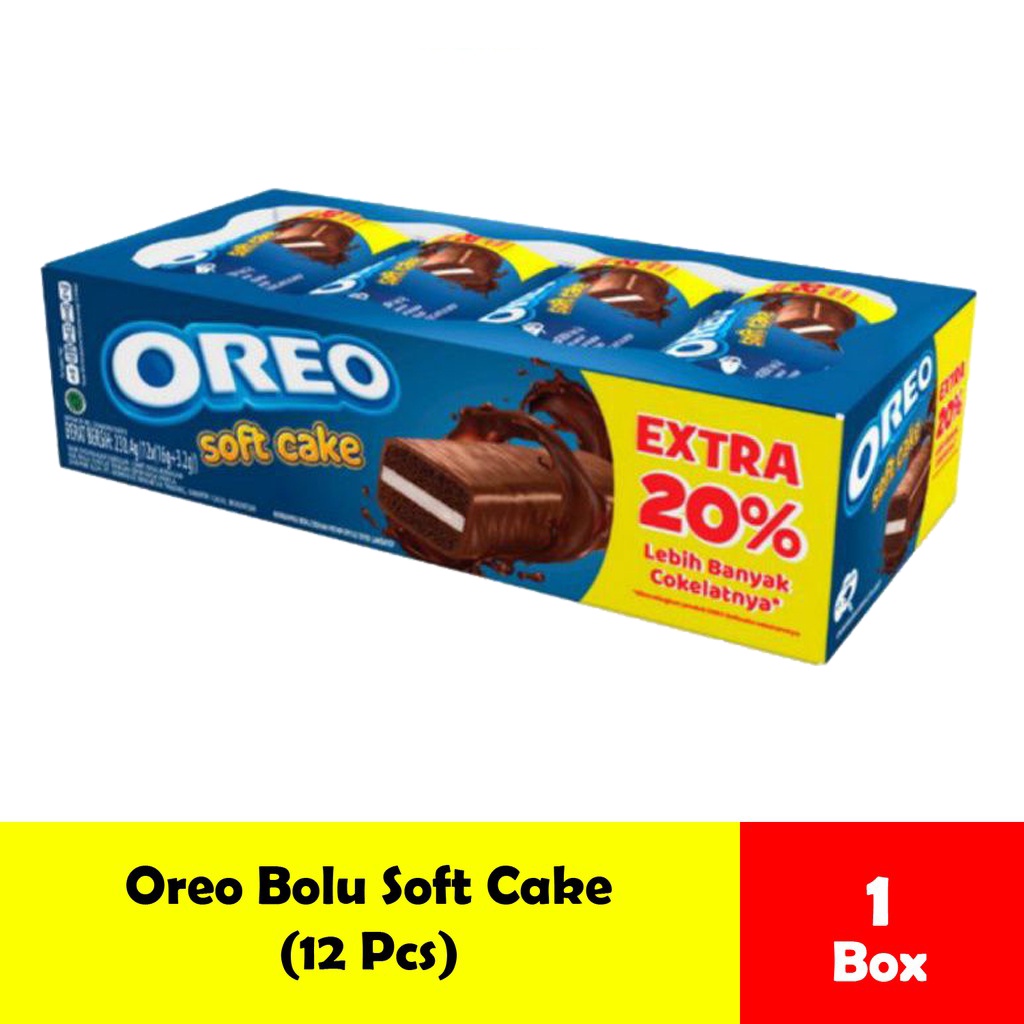 Jual Oreo Soft Cake Bolu Kemasan Box (isi 12 pcs) Extra 20% | Shopee ...
