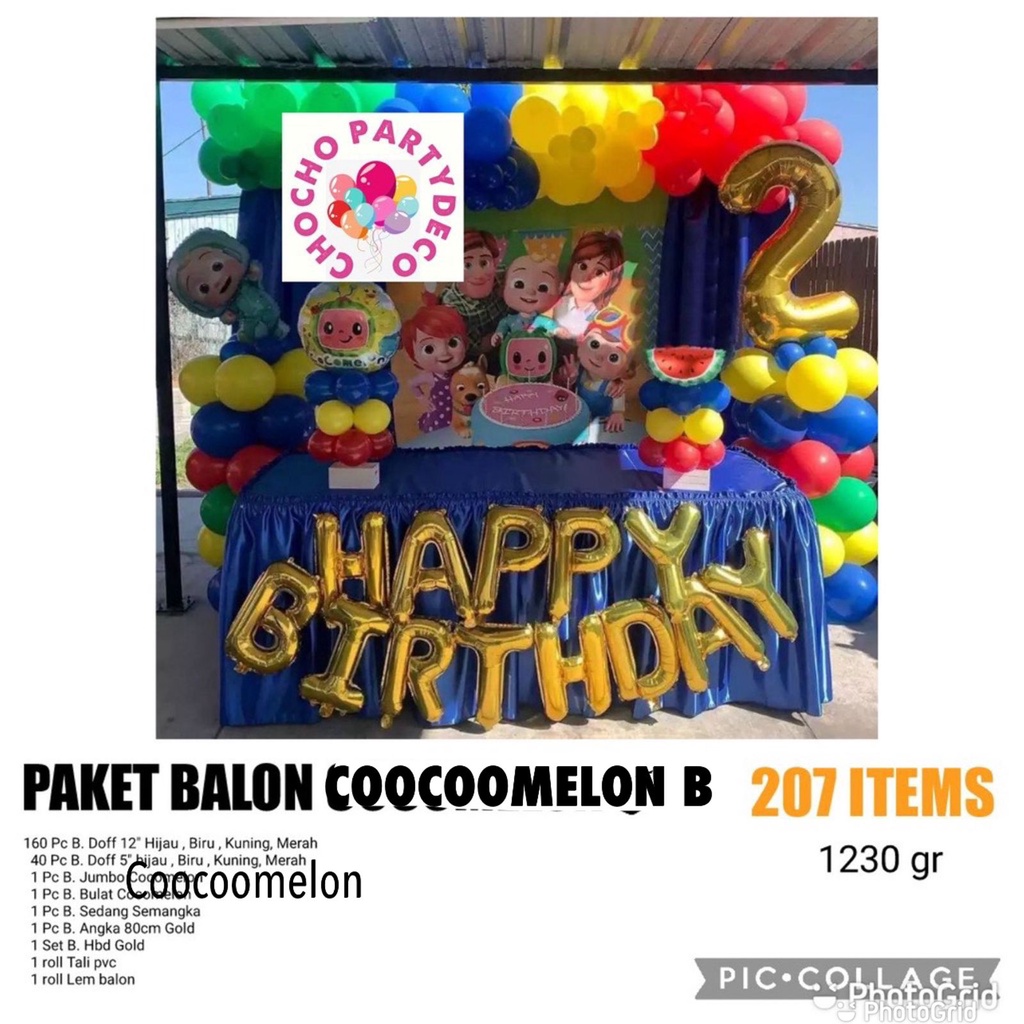 Jual Paket Cocomelon - Paket Ulang Tahun Balon Cocomelon B - Dekorasi ... Jual Paket Cocomelon - Paket Ulang Tahun Balon Cocomelon B - Dekorasi ...