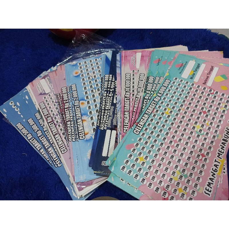 Jual stiker celengan target viral unik | Shopee Indonesia