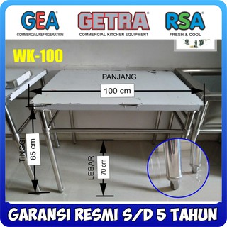 Jual WORKING TABLE GETRA WK-100 MEJA DAPUR STAINLESS STEEL ORIGINAL ...