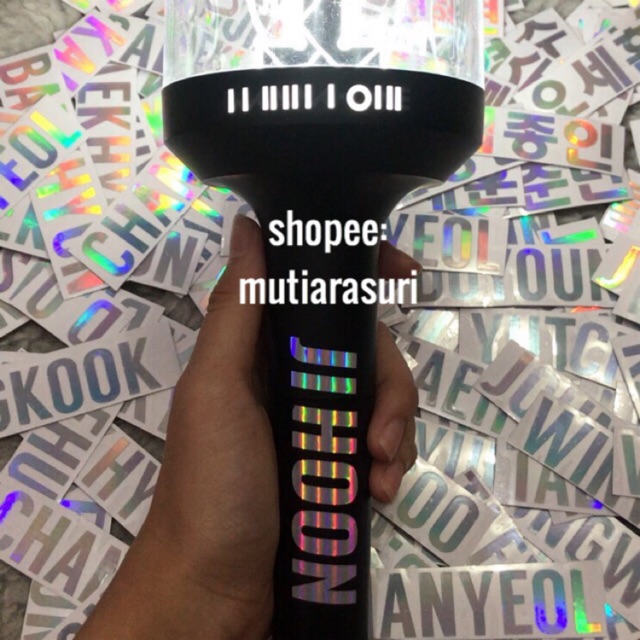 WANNA ONE STICKER HOLOGRAM STIKER LIGHTSTICK KANG DANIEL PARK JIHOON ...