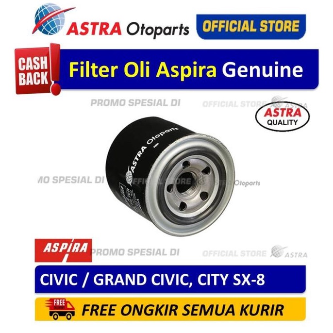 Jual Filter Oli/ Oil Filter Aspira CIVIC / GRAND CIVIC, CITY SX-8 ...
