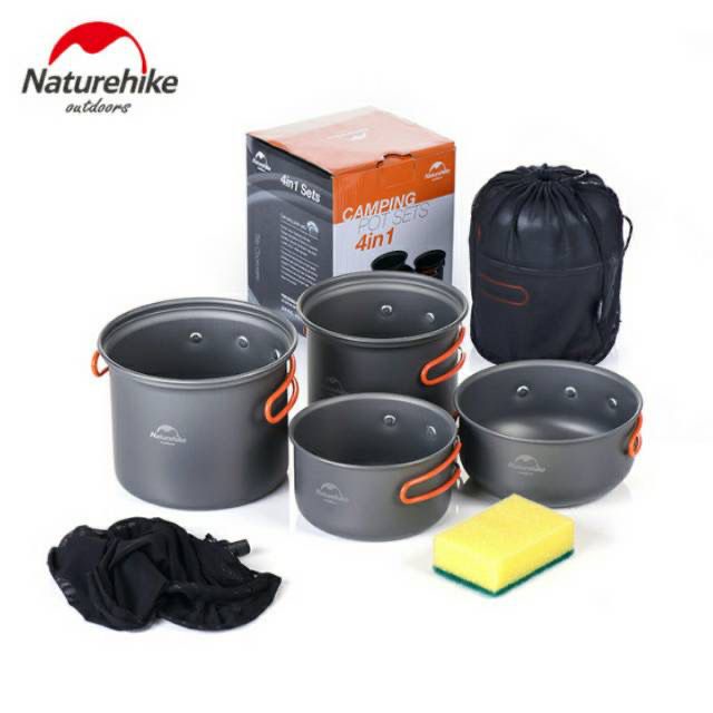Jual COOKING SET NATUREHIKE NH15T401-G ALUMINIUM ALAT MASAK CAMPING ...
