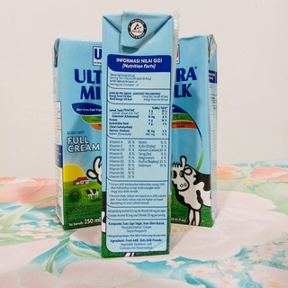 Jual Ultramilk / Ultra Milk Full Cream UHT 250 ml (per 3 pcs) | Shopee ...