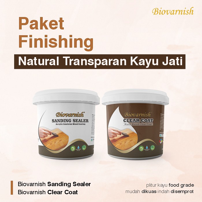 Jual Paket Finishing Kayu Biovarnish Natural Kayu Jati Kayu Ulin ...